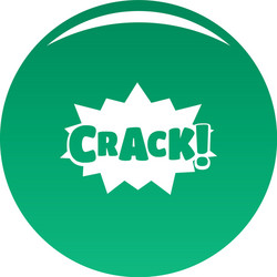 Comic boom design icon green Royalty Free Vector Image