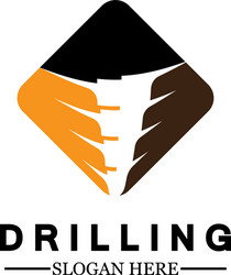 Drill logo icon design template logo for mining Vector Image