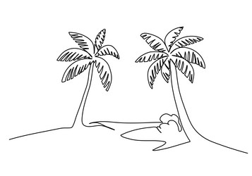 Palm Leaf Line Drawing Vector Images (over 7,900)