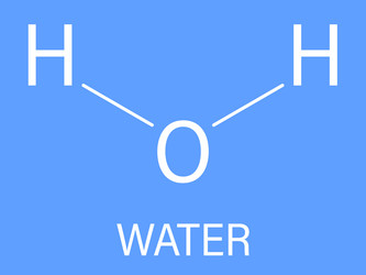 Water h2o molecule skeletal formula Royalty Free Vector
