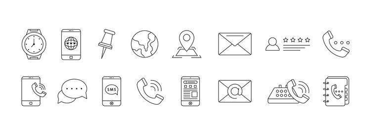 Route line art icon design template Royalty Free Vector