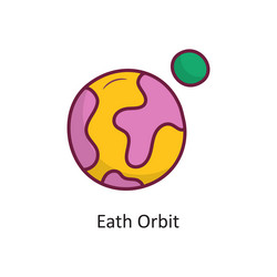 Planet orbit outline icon design Royalty Free Vector Image