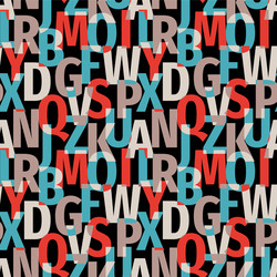 Font background seamless pattern typography Vector Image