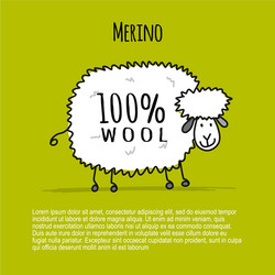Merino sheep sketch for your design Royalty Free Vector