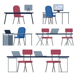 3d office objects banners Royalty Free Vector Image