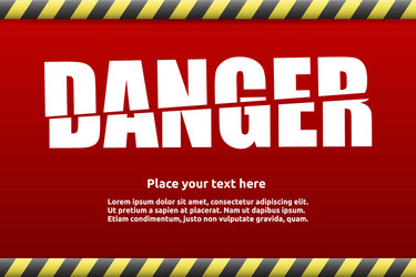 Red and white blank warning sign template Vector Image