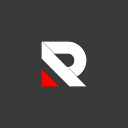 Letter r flat logo design Royalty Free Vector Image