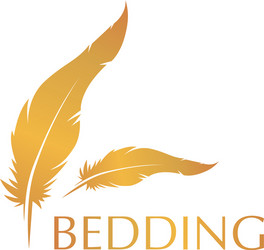 Logo bed linen and bedding Royalty Free Vector Image