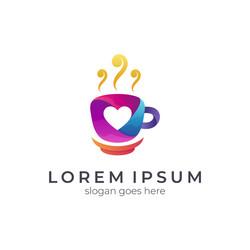 Love coffee logo Royalty Free Vector Image - VectorStock