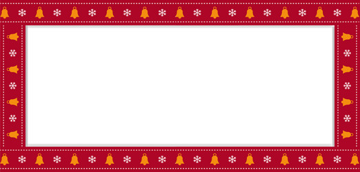 Red christmas or new year rectangle border frame Vector Image