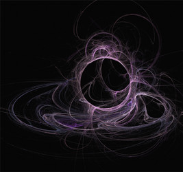 Space fantasy of purple planetary system on dark Vector Image