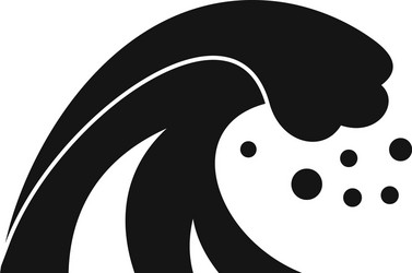 Building tsunami icon outline style Royalty Free Vector