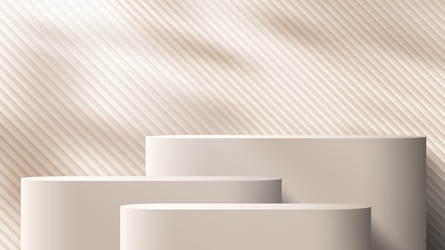 3d realistic products display group of beige Vector Image