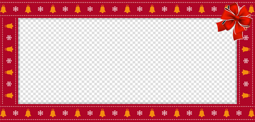 Red christmas or new year rectangle border frame Vector Image