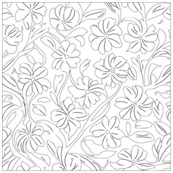 Floral vine pattern outline sketch Royalty Free Vector Image