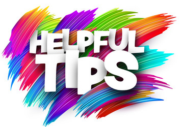 Helpful tips paper word sign with colorful Vector Image