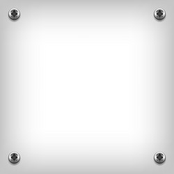 Metal plate with screws Royalty Free Vector Image