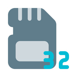 Sd card with 32 gigabytes capacity Royalty Free Vector Image
