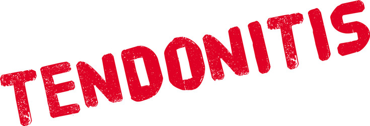 Tendonitis rubber stamp Royalty Free Vector Image