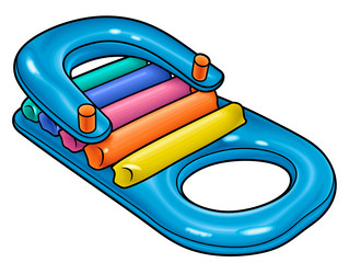 Cartoon doodle water inflatable slide Royalty Free Vector