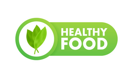 Healthy food labels with lettering Royalty Free Vector Image