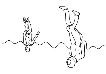 Hang gliding one line drawing an air sport Vector Image