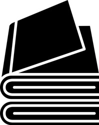 Two books silhouette style icon design Royalty Free Vector