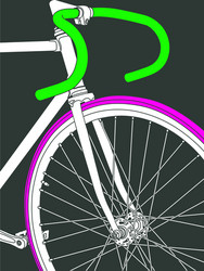 Fixed gear bicycle Royalty Free Vector Image - VectorStock