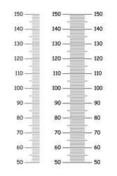 Kids height charts from 50 to 160 centimeters Vector Image