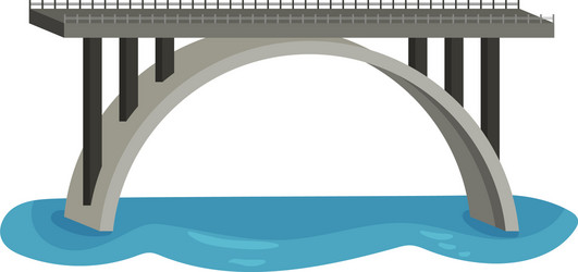 Bridge icon flat style Royalty Free Vector Image