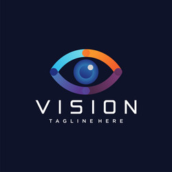 Modern vision logo design image Royalty Free Vector Image