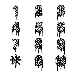 Graffiti Numbers Vector Images (over 3,400)