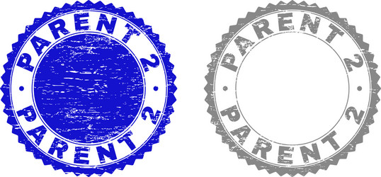 Grunge parent 2 textured rectangle watermarks Vector Image