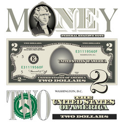Money font vintage type dollar typeface alphabet Vector Image