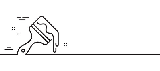 Paint brush line icon wall paintbrush sign Vector Image