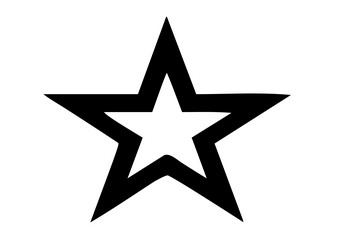 Wicca star black style image Royalty Free Vector Image