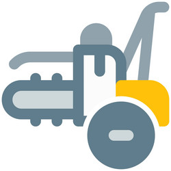 Walk behind trencher for digging trenches Vector Image