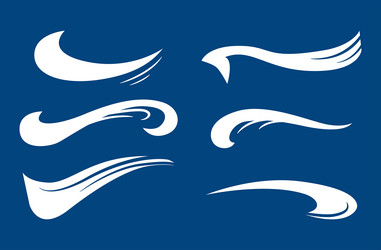 Calligraphic swoosh tail set underline marker Vector Image