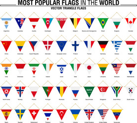 English triangle flag hanging Royalty Free Vector Image