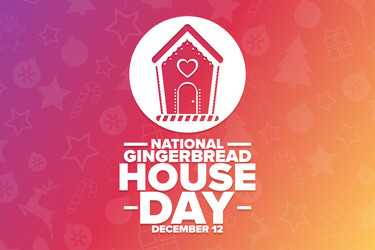 National gingerbread house day december 12 Vector Image