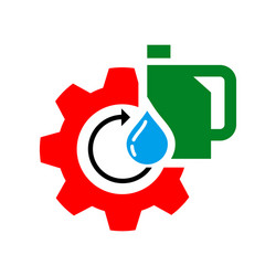 Oil change icon logo silhouette canister Vector Image