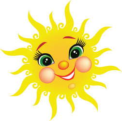 A very happy sun Royalty Free Vector Image - VectorStock