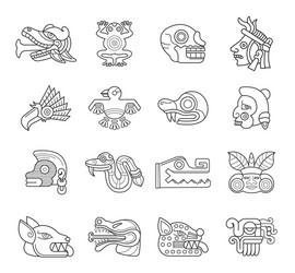 Mayan hieroglyphs Royalty Free Vector Image - VectorStock