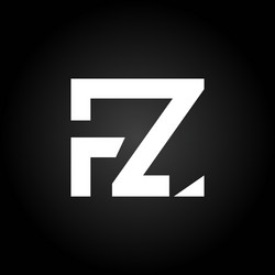 Fz letter type logo design template abstract Vector Image