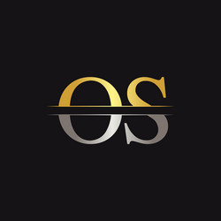 Initial monogram letter ns logo design template Vector Image