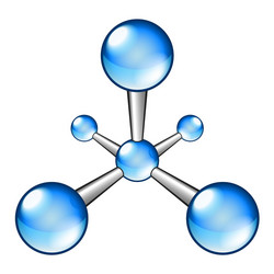 O2 oxygen molecule Royalty Free Vector Image - VectorStock