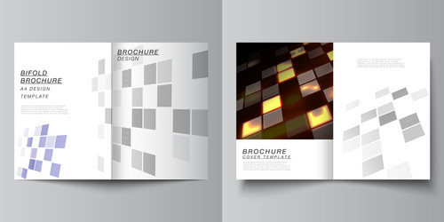 Layout of two a4 format cover mockups Royalty Free Vector