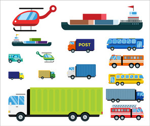 English alphabet car transport abc print cartoon Vector Image