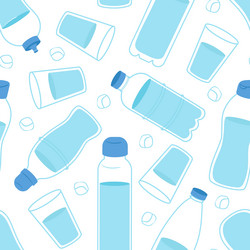 Water bottle seamless pattern Royalty Free Vector Image