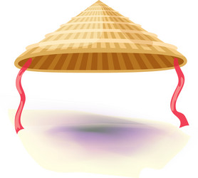 Asian conical hat icon cartoon style Royalty Free Vector